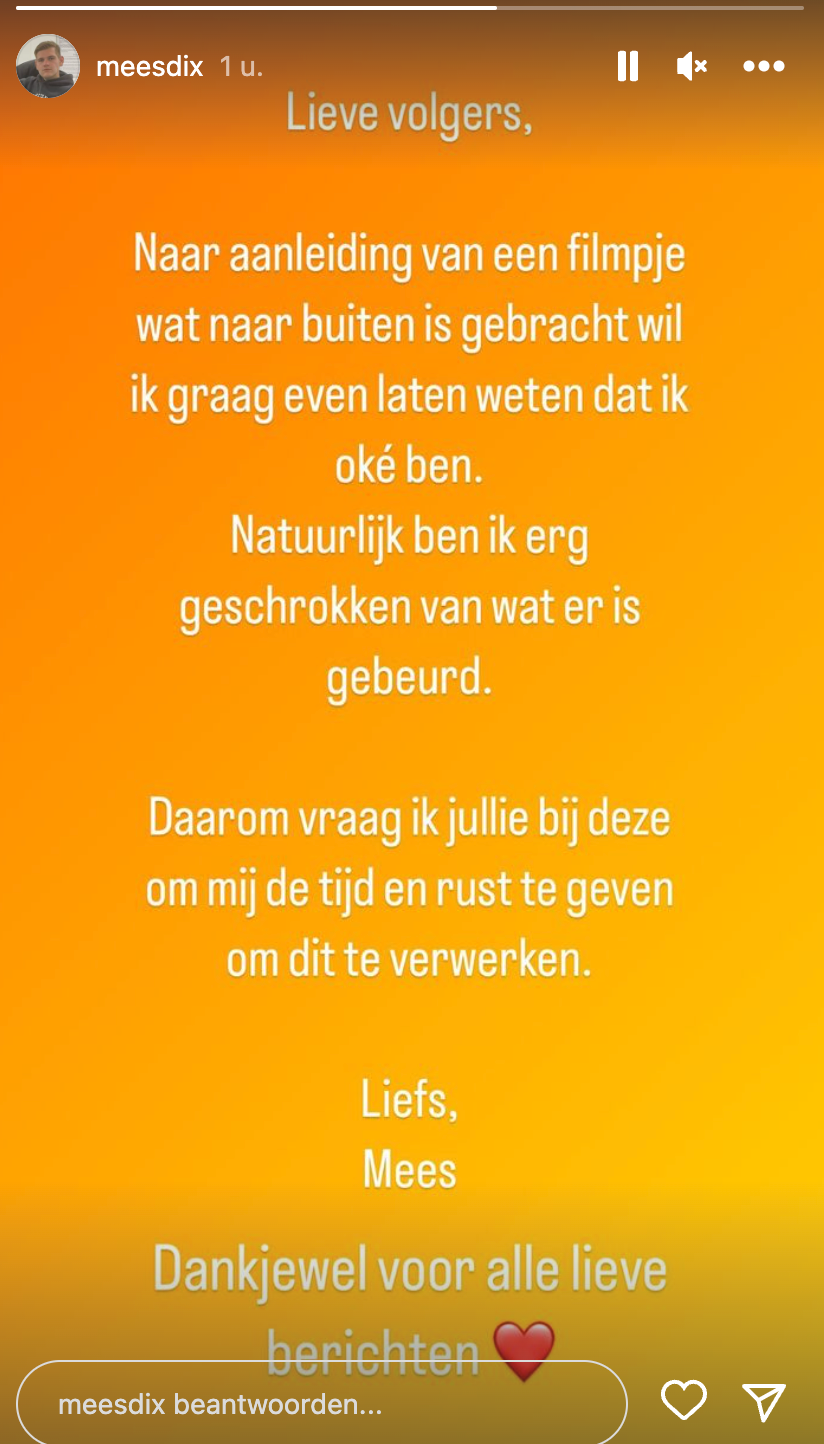 Gezelligheid tussen 'Influencers': Mees Dix en Dennis Roos op de vuist ...