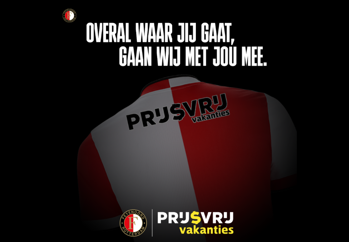 Feyenoord verkoopt géén uit- of thuisshirt zonder Prijsvrij op de rug ...