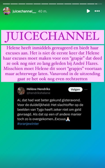 Hélène Hendriks biedt excuses aan na bizarre opmerking over slachtoffer Tygo Gernandt (FOTO ...