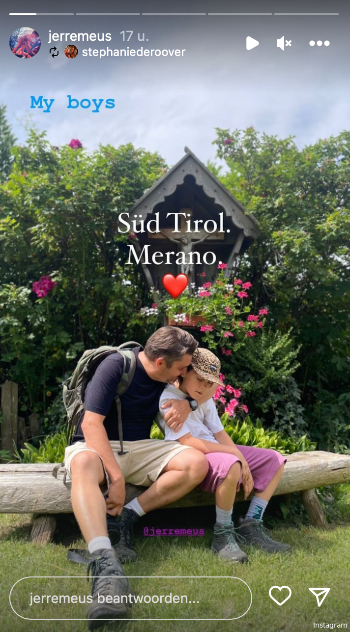 Foto van Jeroen Meus en zijn zoon Georges doet alle harten smelten ...