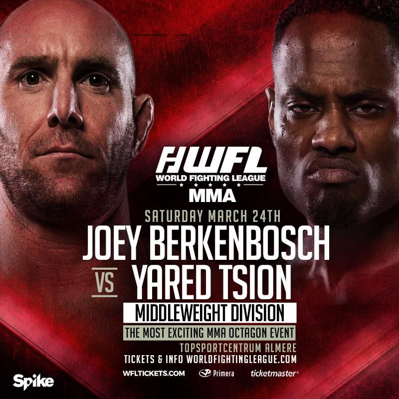 Joey Berkenbosch treft Yared Tsion tijdens WFL MMA in Almere ...