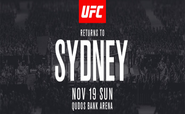 UFC FIGHT NIGHT SYDNEY - ZES GEVECHTEN BEKEND GEMAAKT! | Vechtsport info