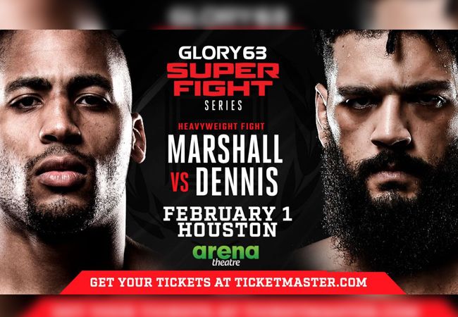 D'Angelo Marshall in superfight tegen Demoreo Dennis tijdens GLORY 63