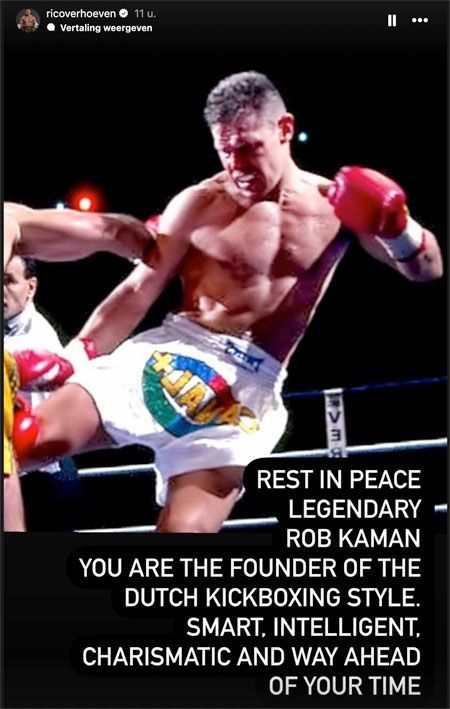 Bekende vechters eren overleden topkickbokser Rob Kaman: 'Echte legende ...