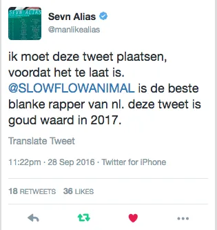 Sevn Alias: ''Kevin is de beste blanke rapper van Nederland.''