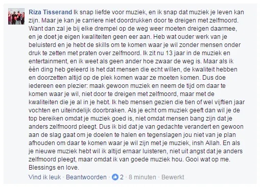 Nederlandse rapper wil vandaag nog zelfmoord gaan plegen als niemand ...