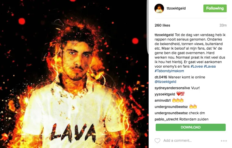 Rapper Tarik: „Ik beloof al mijn fans, dat 'ik' de gene ben die gaat ...