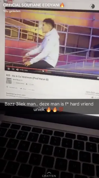 Soufiane Eddyani: „DEZE rapper is f*cking hard vriend... Uniek!