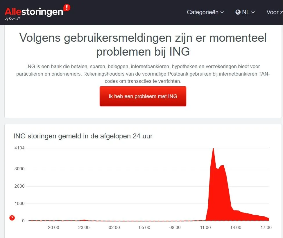 Storing bij ING: 'Niemand kan meer bij zijn geld'