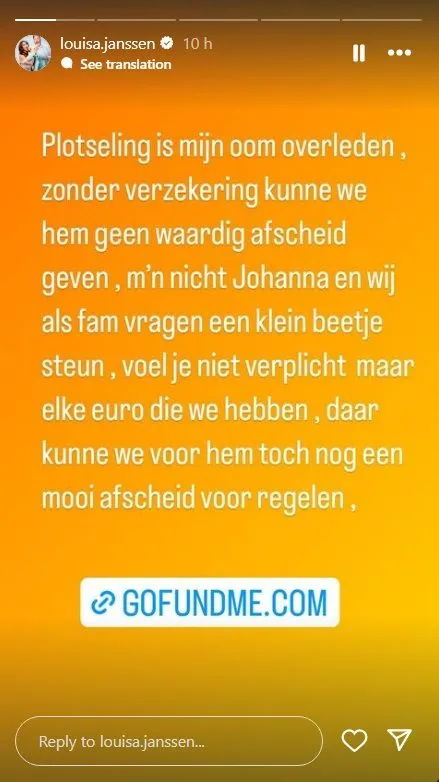 Louisa Janssen in diepe rouw: ''Plotseling overleden''