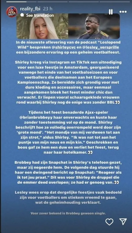 'Brian Brobbey randt vrouw aan en stuurt haar zeer dwingend bericht'