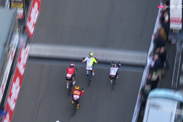 Laurenz Rex sprints to victory at Le Samyn 2024 after photo-finish ...