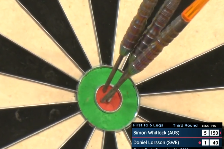 VIDEO: Whitlock produces moment of darting magic with 150 checkout ...