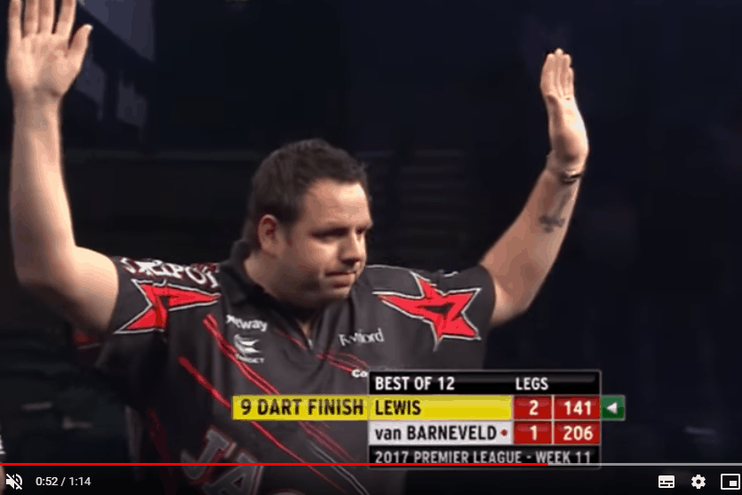 THROWBACK VIDEO: Lewis hits memorable nine-dart finish at Premier ...