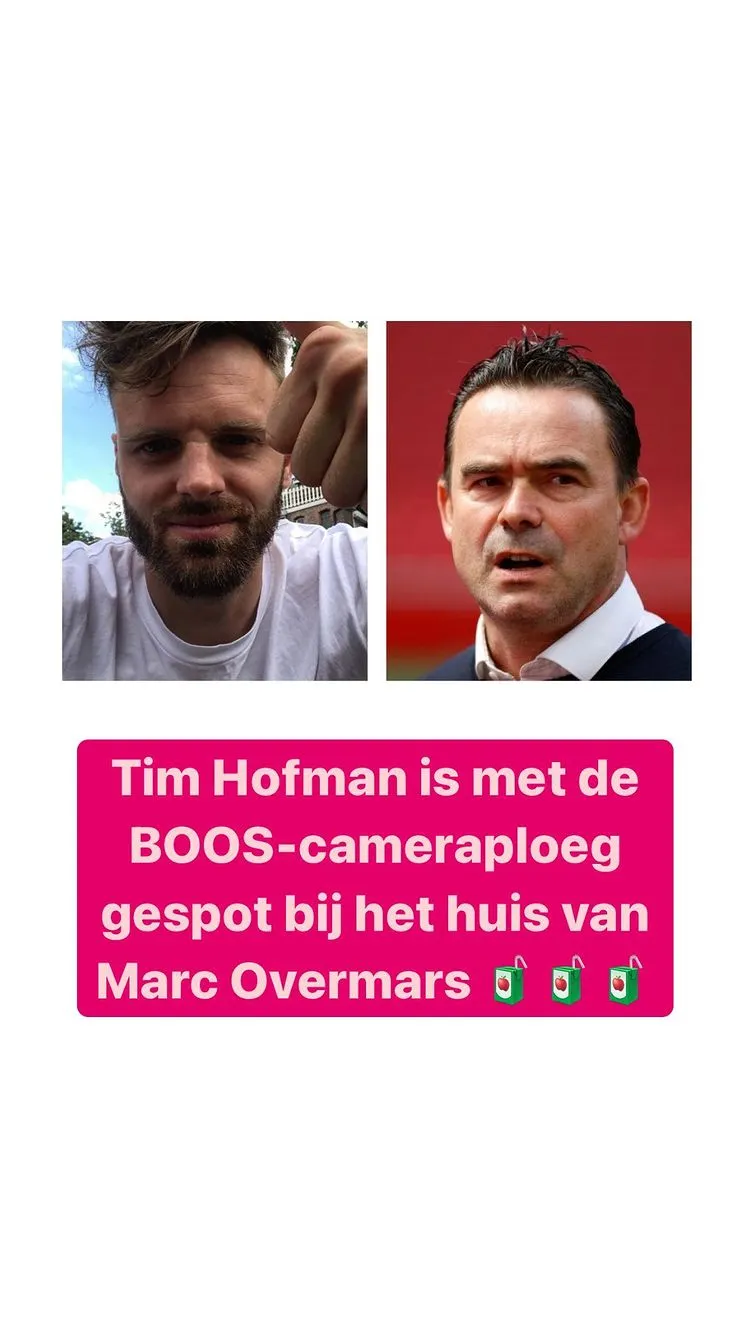 Gespot: 'Tim Hofman confronteert Marc Overmars'