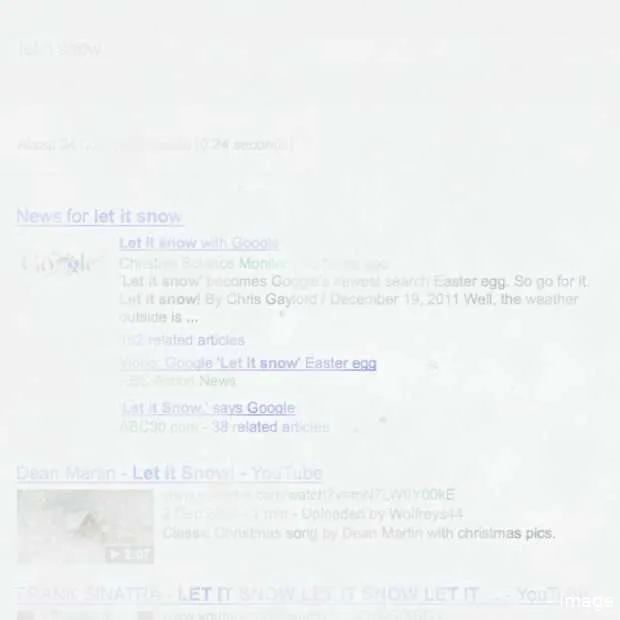 google let it snow easter egg