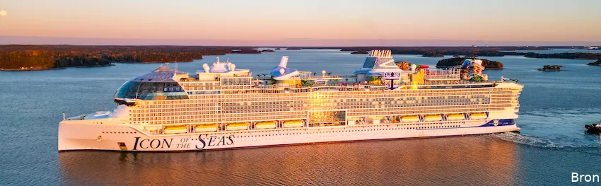 Icon of the Seas vaart uit als 's werelds grootste cruiseschip