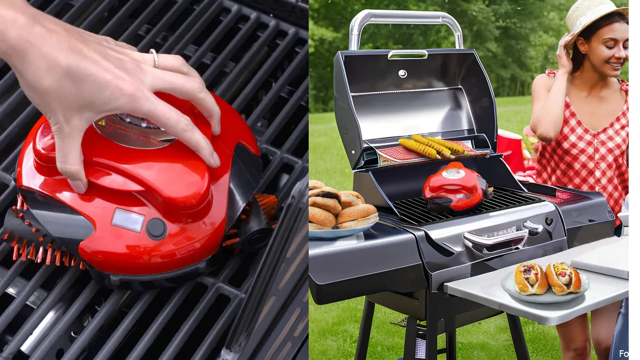 De Grillbot helpt je bij het schoonmaken van de barbecue