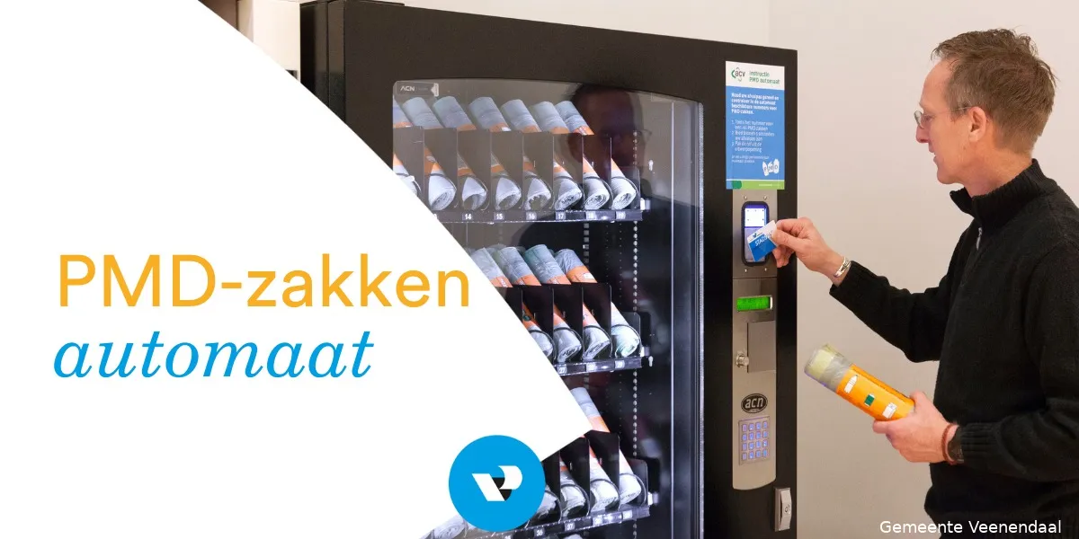 PMD-zakkenautomaat in gemeentehuis