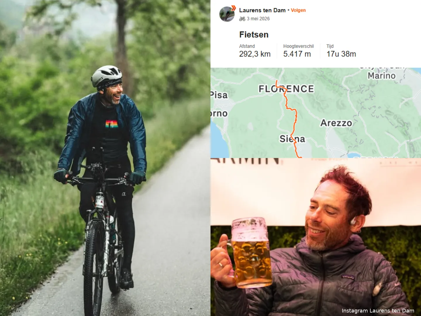 Ten Dam werkt 'training' van 1200 km af in Italië voor Tour Divide