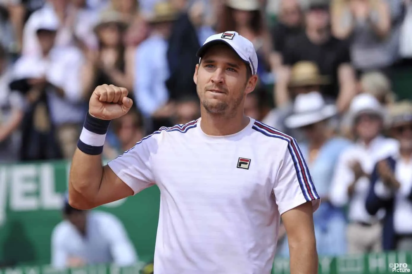 Dusan Lajovic taken to hospital after crashing into glass panel near ...