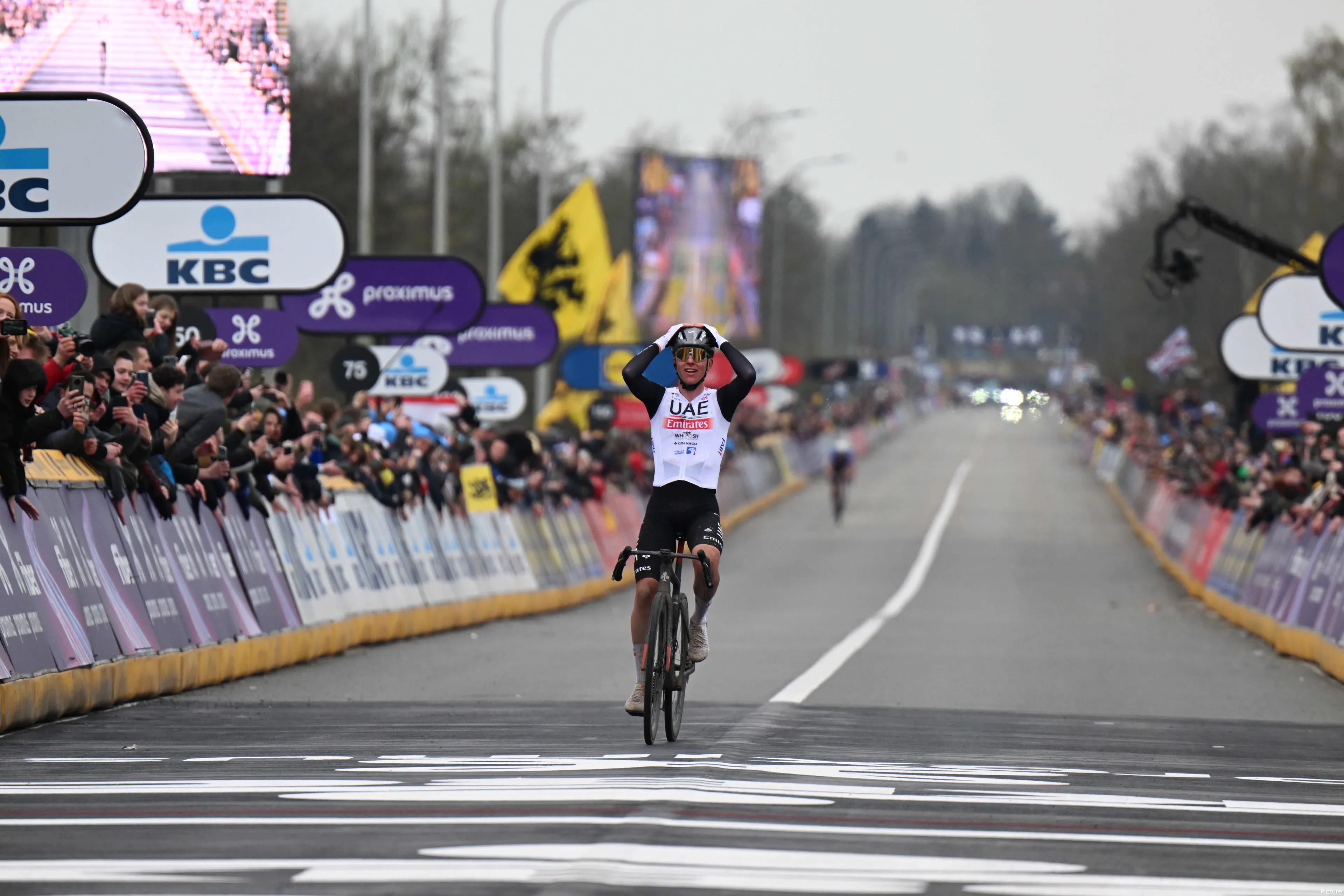 VIDEO: Experience Tadej Pogacar's dramatic Tour of Flanders win from ...
