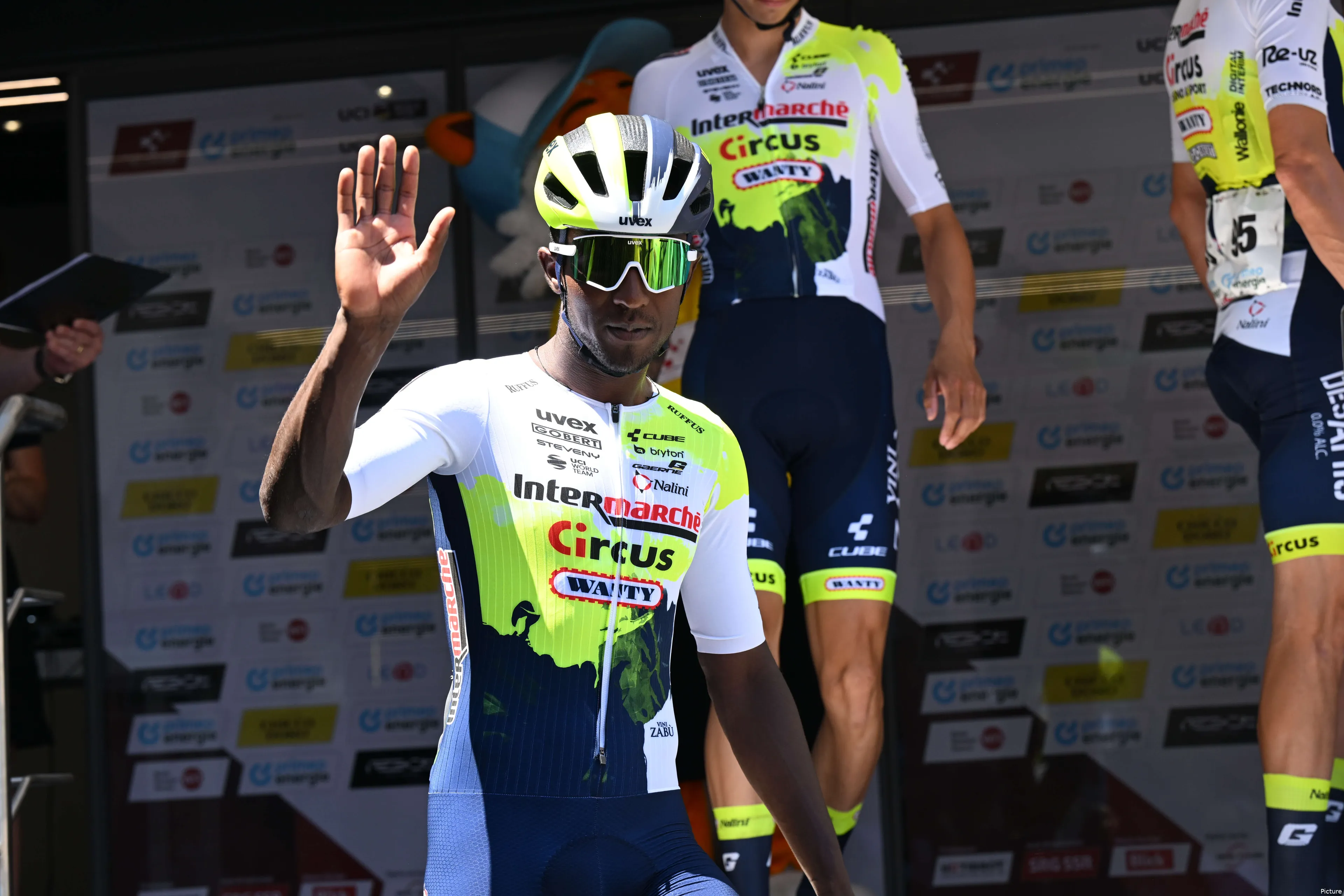 The star of African cycling, Biniam Girmay, shows off his custom ...