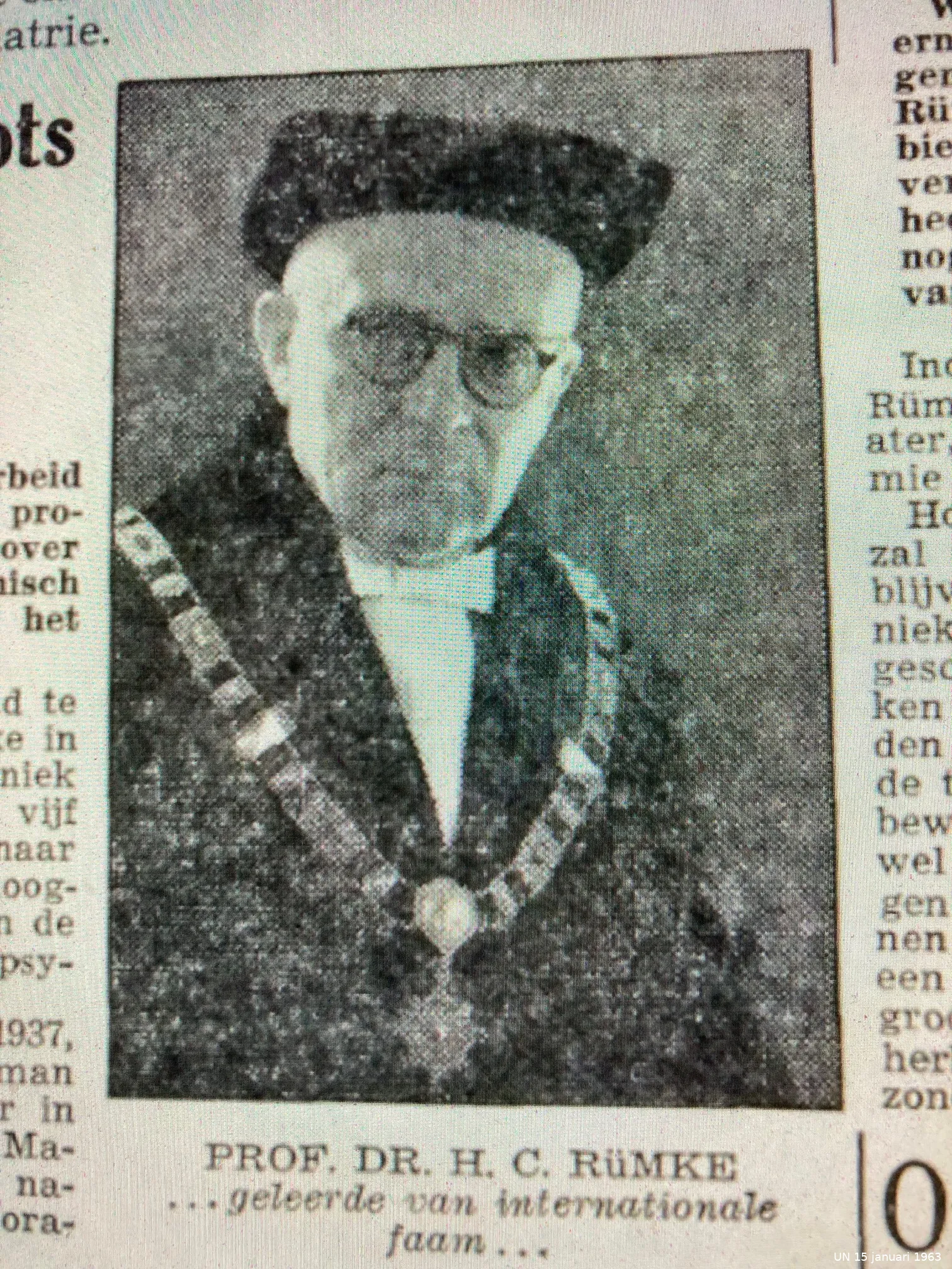 Utrecht 60 jaar terug: professor Rümke wordt zeventig jaar