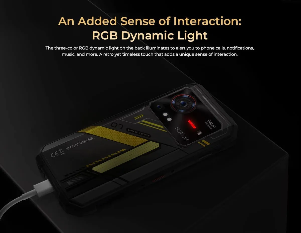 HOTWAV Hyper 7 - Rugged Smartphone with Premium Features and RGB Lighting