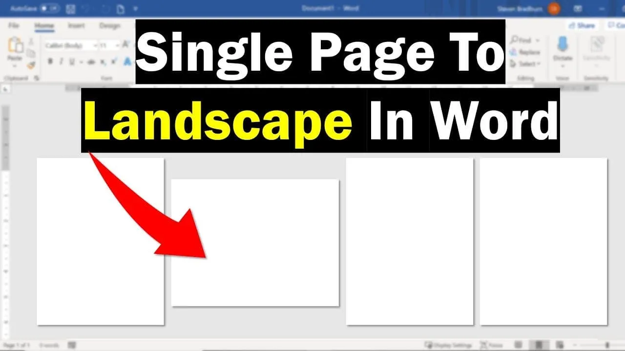 How to set both "landscape" and "portrait" pages in a Word document