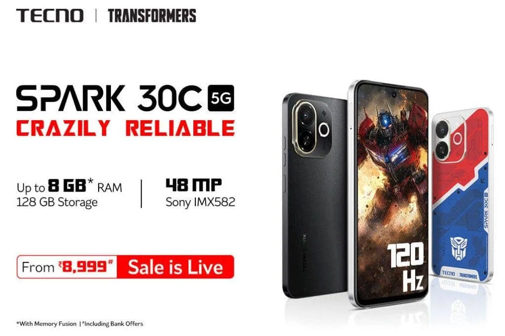TECNO Spark 30C 5G Launches in India with 120Hz Display