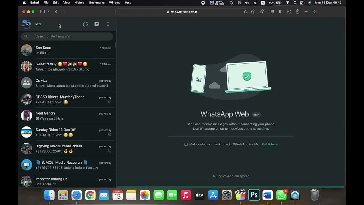 WhatsApp Web also has a beta: Sign up to have all new features