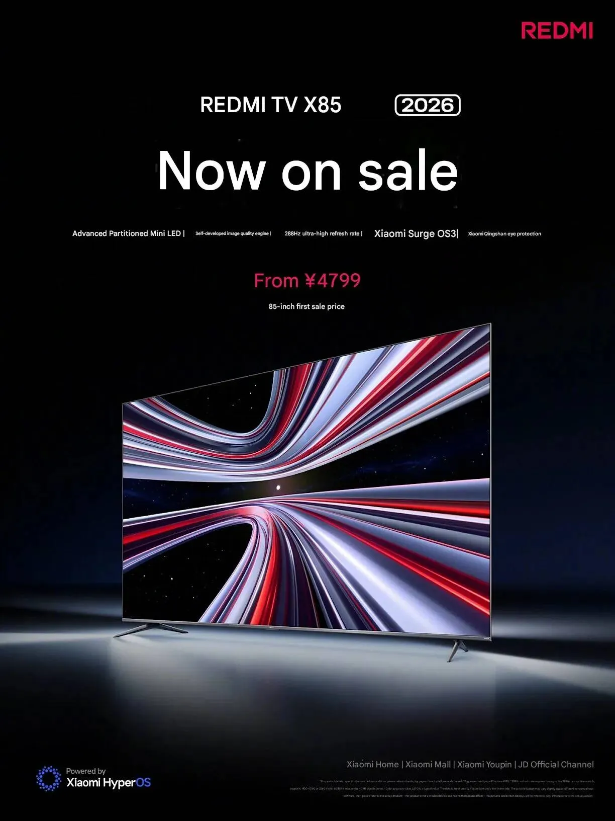 Xiaomi Launches Redmi TV X 2026, a Big Screen with Smart Features