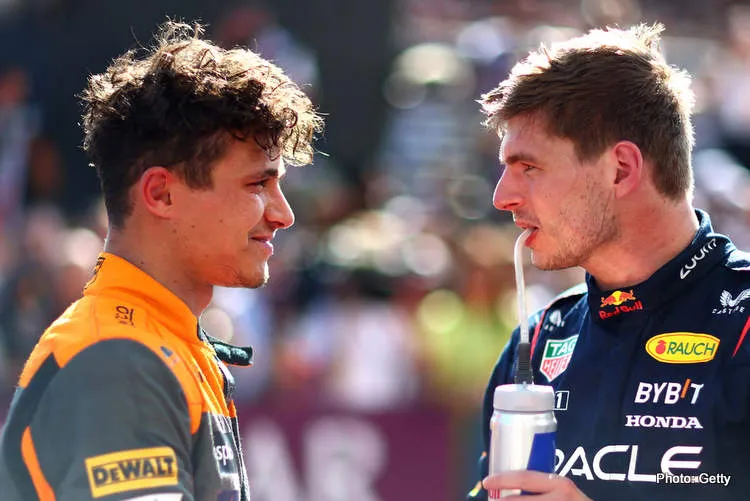 GRANDPRIX247 | Verstappen and Norris nose to tail on the grid, expect ...