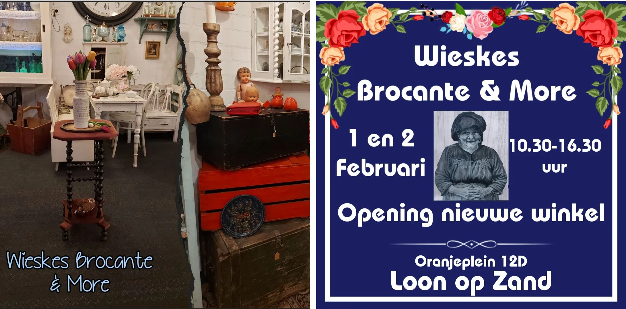 Feestelijke opening vernieuwde brocante winkel in Loon op Zand
