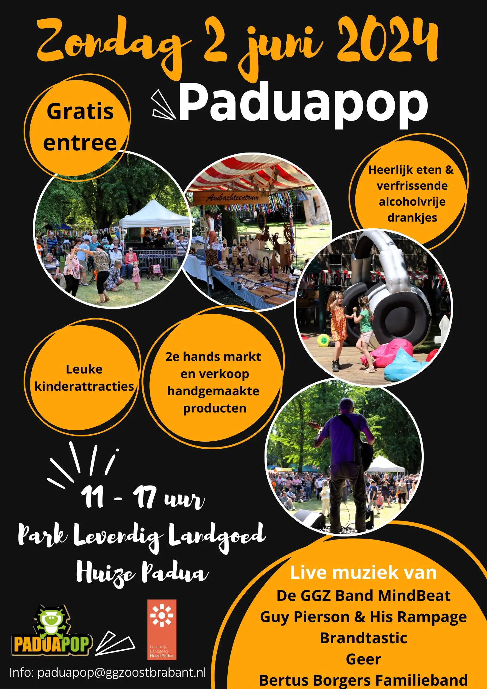 Zondag 2 juni vindt 4 de editie plaats van Paduapop op het landgoed van ...