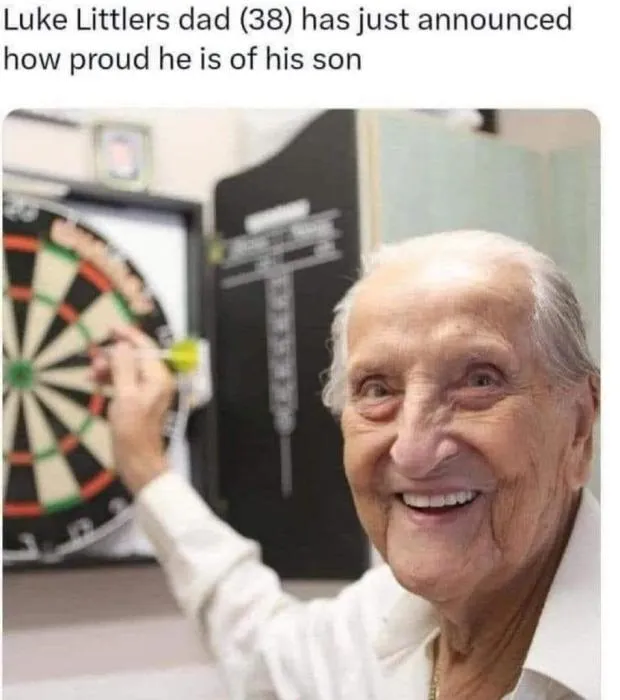 95-årig bedstefar går viralt takket være Luke Littler