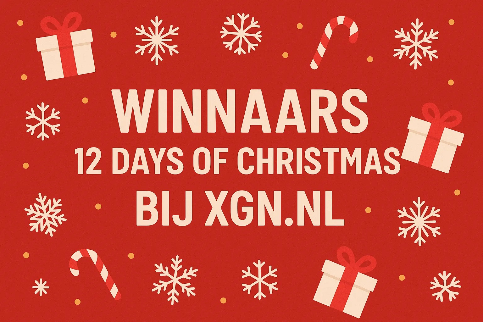 Winnaars: 12 Days of Christmas bij XGN.nl