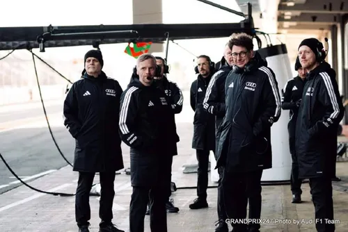 Audi release photos of their 2026 Formula 1 car shake down in Barcelona