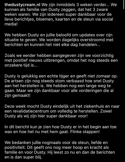 Heftige nieuwe beelden + update Dusty (EOTB)